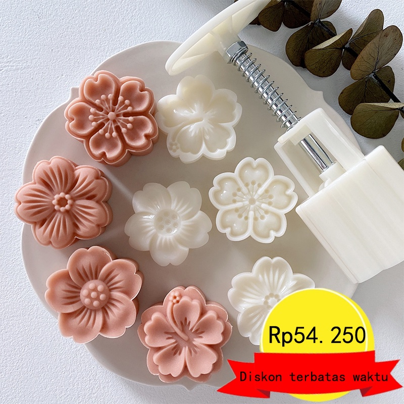 Jual Kue Bulan Cetakan 30/50G Cherry Blossom Bunga Sakura Pola Perangko ...