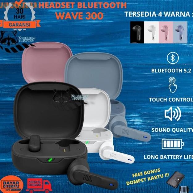 Jual HEADSET BLUETOOTH WAVE 300 EARPHONE WIRELESS ORIGINAL TWS EARBUDS ...
