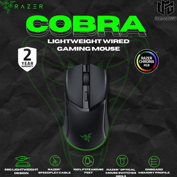 Jual Razer Cobra Lightweight Wired Gaming Mouse | Shopee Indonesia