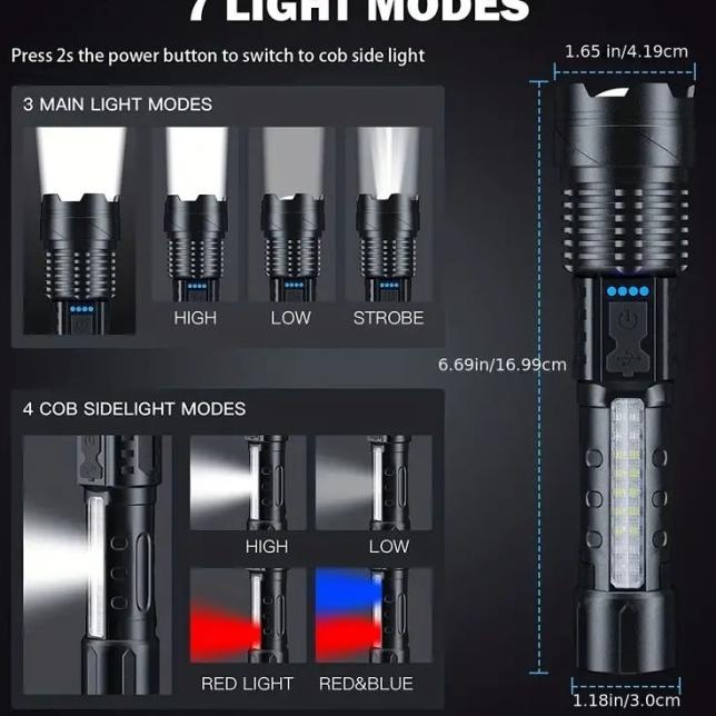 Jual Senter LED Super Terang 90000 Lumens Zoom White Laser GT-10 USB Charge Promo!! | Shopee ...