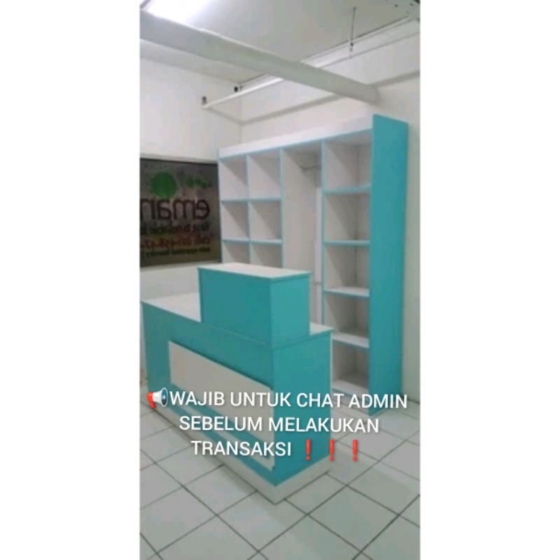 Jual SATU SET RAK LAUNDRY + MEJA KASIR // MEJA KASIR LAUNDRY // MEJA ...