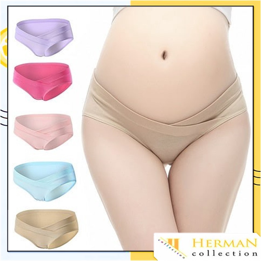 Jual HC Celana Dalam Ibu Hamil 6740 Low Waist Maternity Panty Seamless Breathable Panties Bahan ...