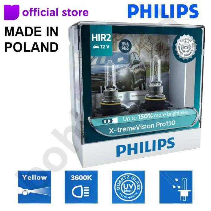 Jual Lampu Mobil Philips HIR2 9012 XTREME VISION PRO150 150% Made in Poland | Shopee Indonesia