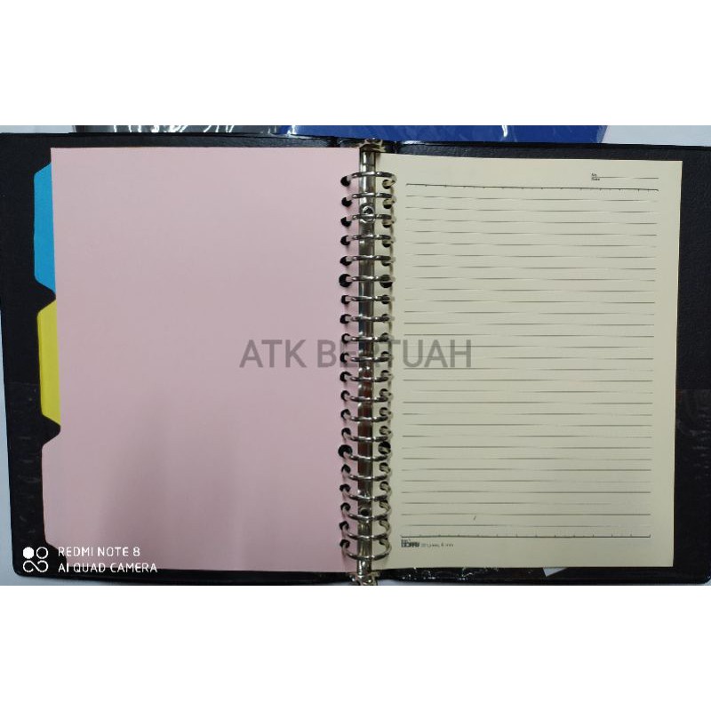 Jual A5 B5 Map Buku File Binder Note Kantor Kulit Polos Besar Kecil ...