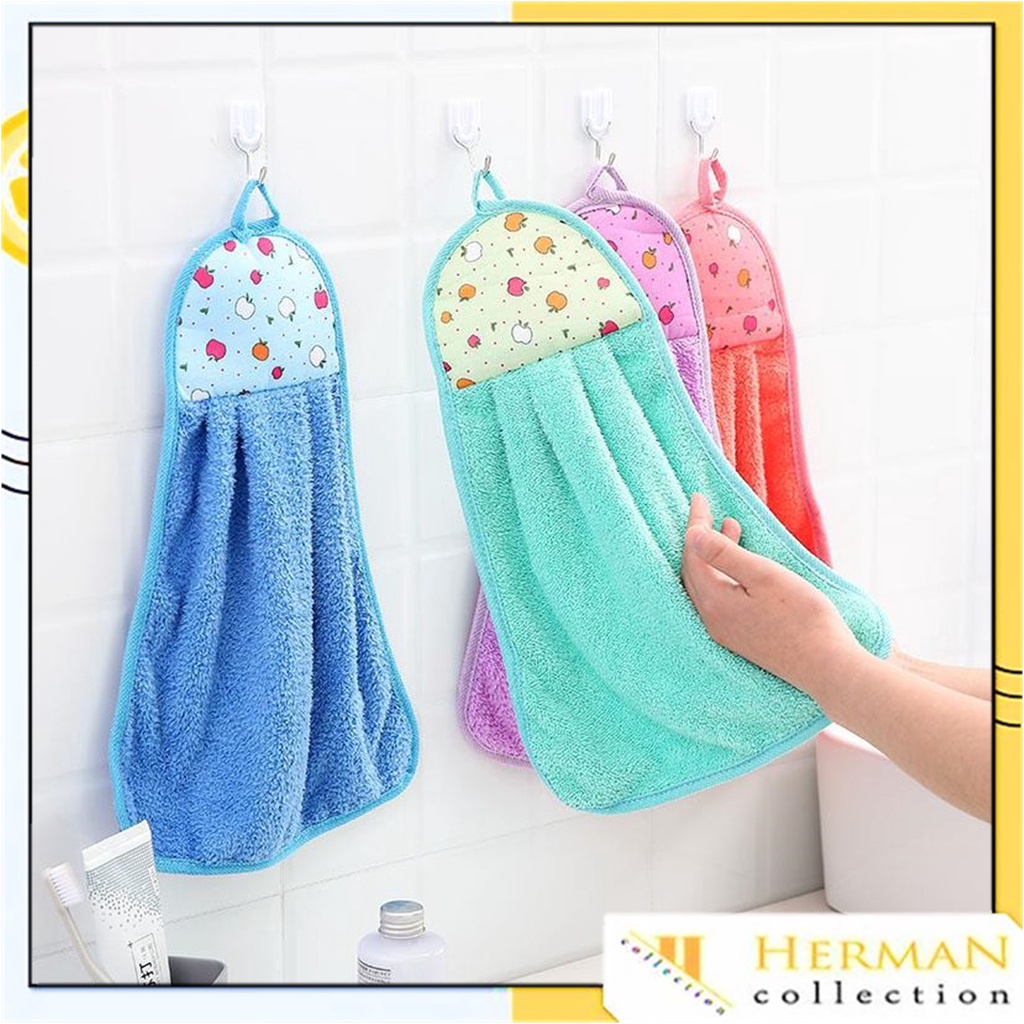 Jual HC Kain Lap Tangan Model Gantung Serbaguna Handuk Tangan Motif ...