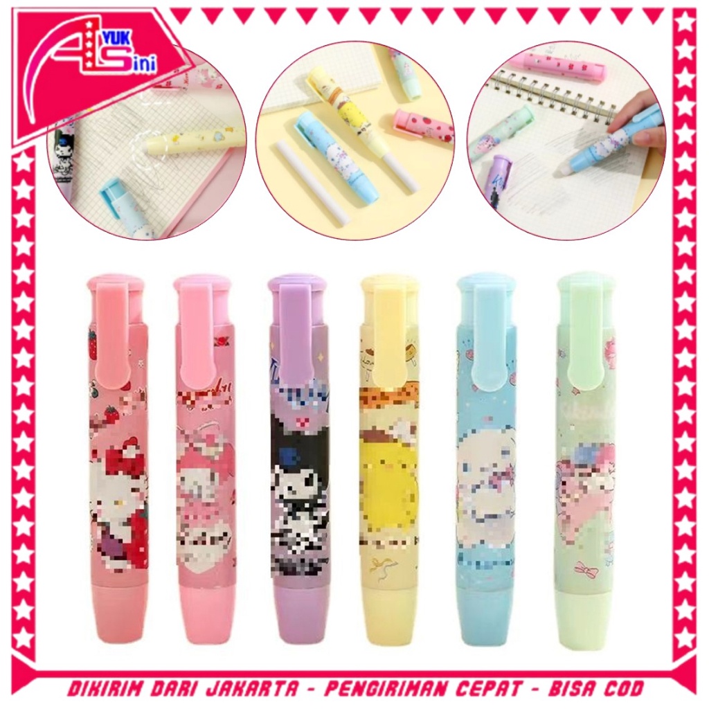 Jual AS Penghapus Pensil Mekanik Karakter Mechanical Eraser Lucu ...