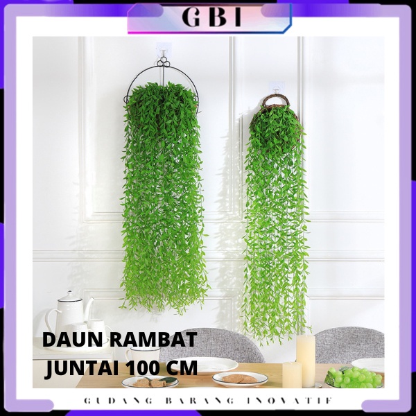 Jual GBI Daun Rambat Juntai Plastik Artifisial 100Cm Daun Hias Dekorasi ...