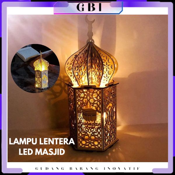 Jual GBI Lampu Lentera LED Bentuk Masjid Dekorasi Hiasan Ramadhan Lamp ...