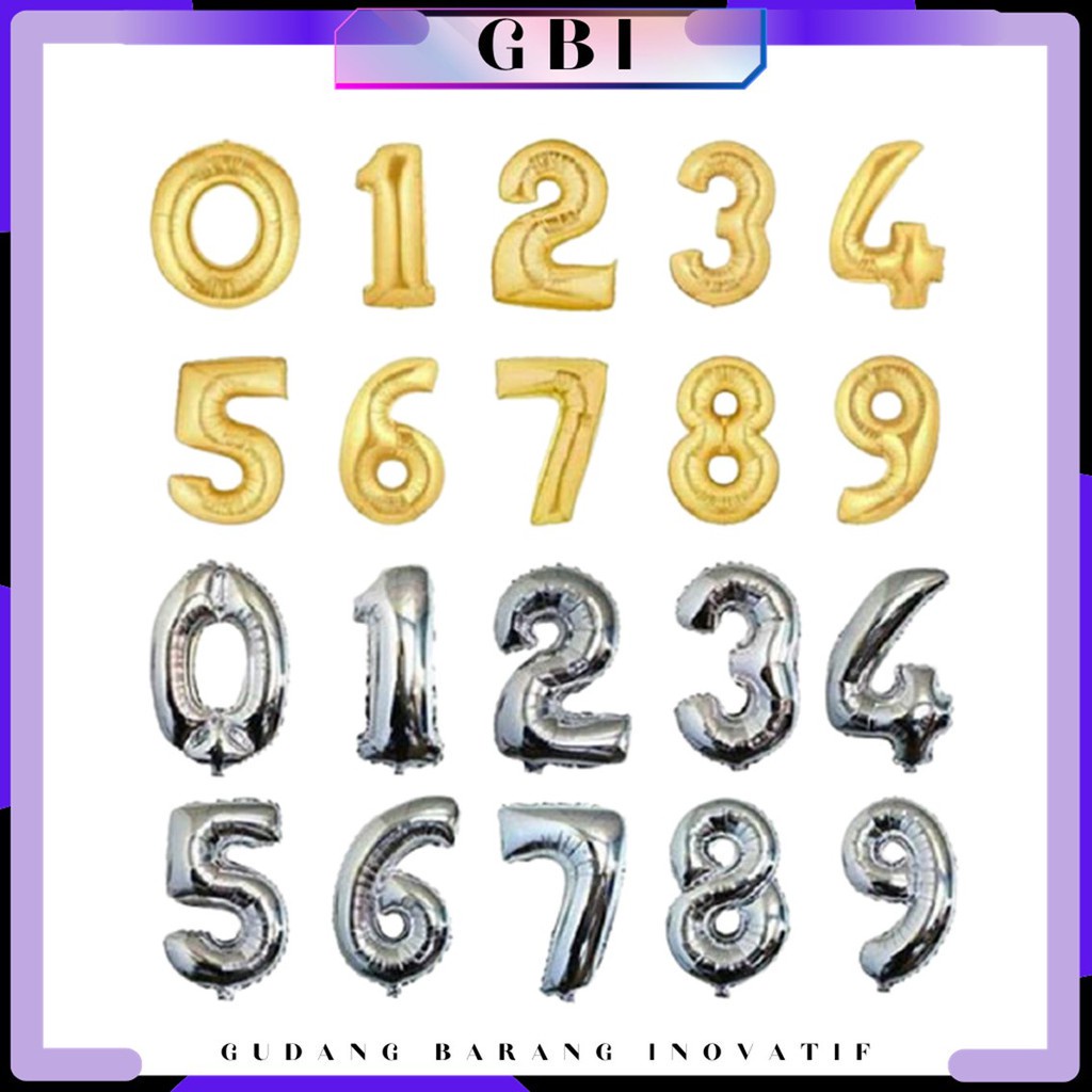 Jual GBI Balon Foil Gold Silver 40Cm Balon Pesta Ulang Tahun Balon ...