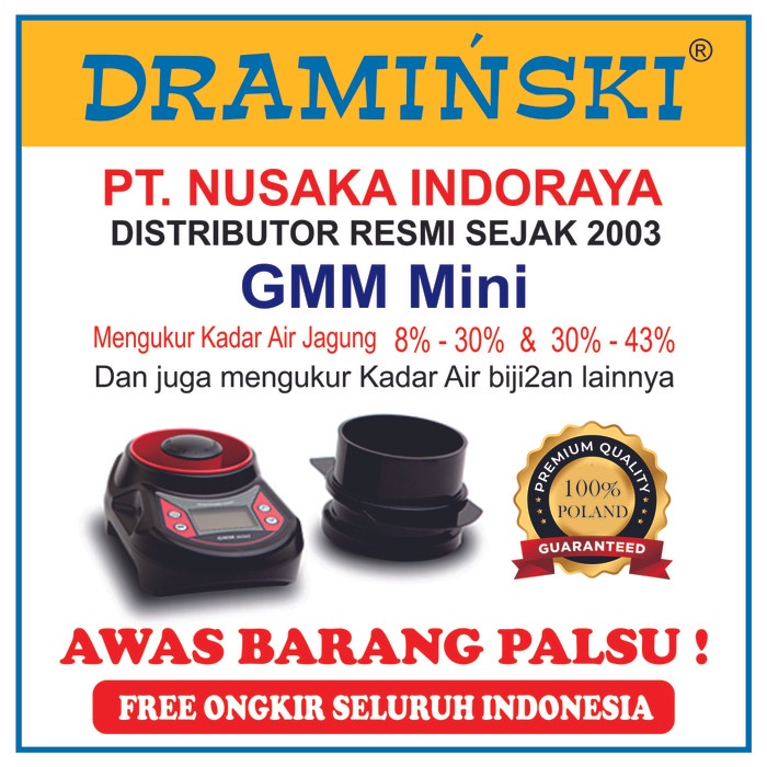 Jual {GrandShop} Alat ukur kadar air jagung digital Draminski tipe GMM Mini Limited | Shopee ...