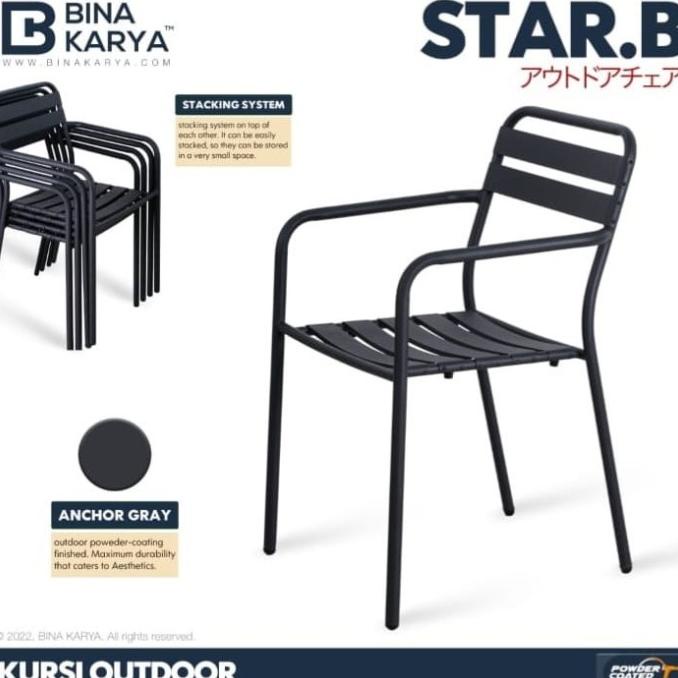 Jual Kursi Outdoor / Taman / Kafe / Cafe Besi - STAR B CHAIR | Shopee ...