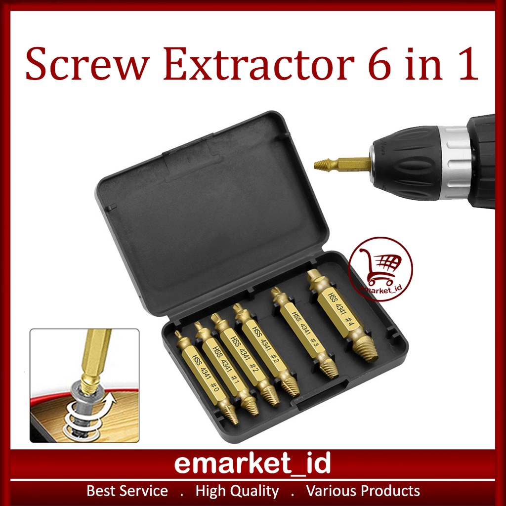Jual Tap Balik Screw Extractor HSS 4341 / Alat Pembuka Baut Skrup Rusak ...
