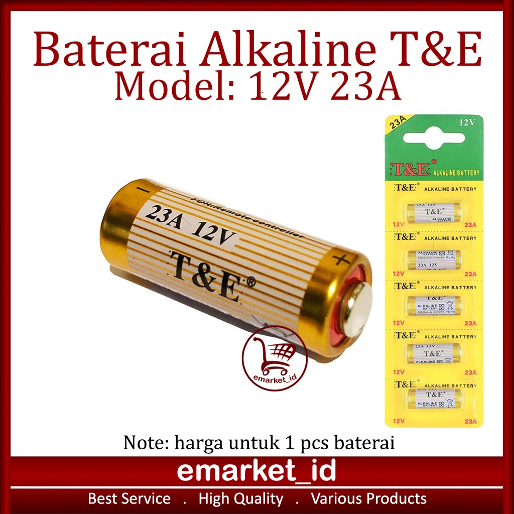 Jual Baterai Alkaline 12V 23A / Battery Batre untuk Remot Mobil Bel ...