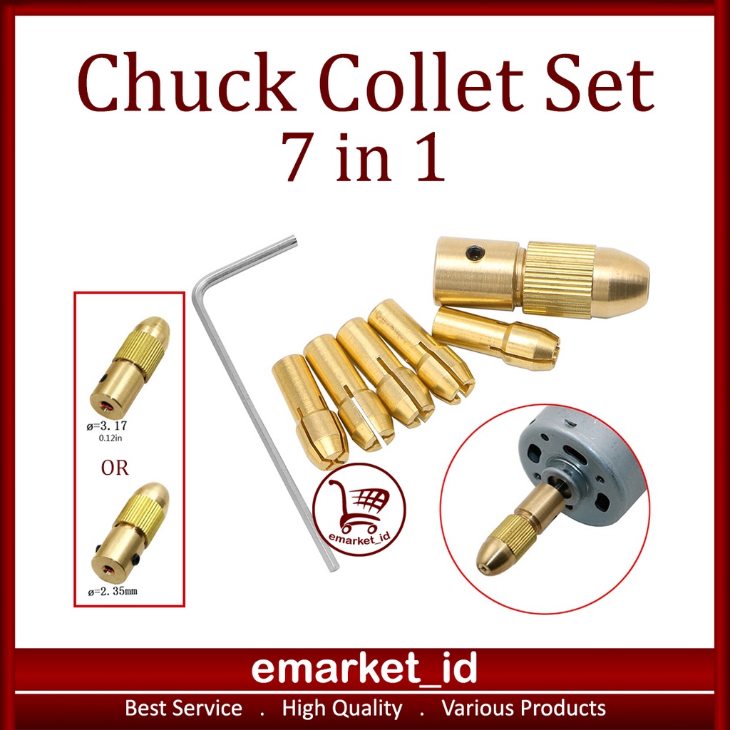 Jual Chuck Collet 8 in 1 / Mini Small Hand Electric Elektrik Drill Bit ...