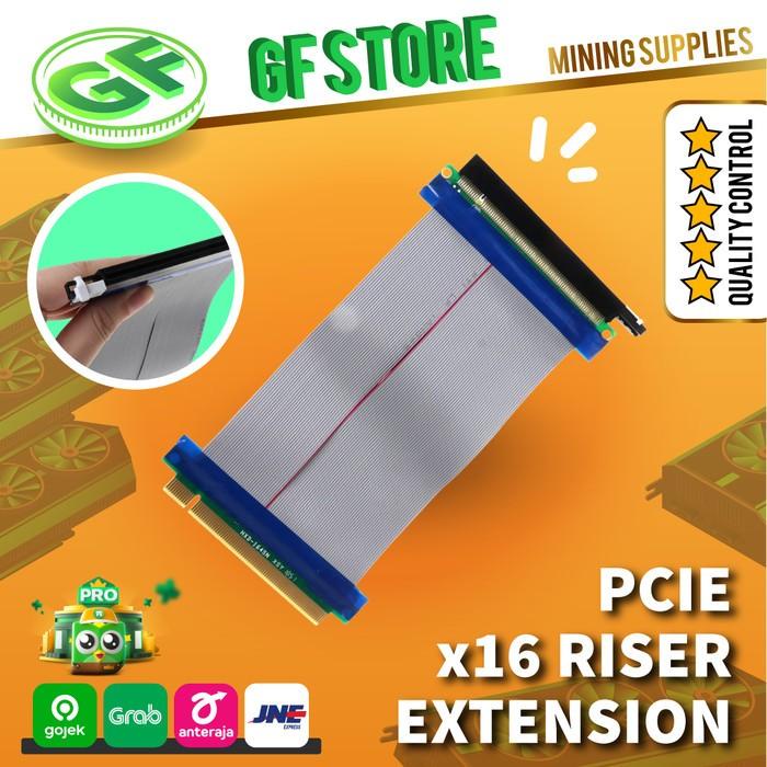 Jual PCIE X16 FLEXIBLE CABLE EXTENSION RISER VGA X16 CABLE | Shopee ...