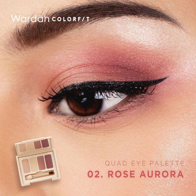 Jual Wardah Colorfit Quad Eye Palette 02 Rose Aurora 6g | Shopee Indonesia