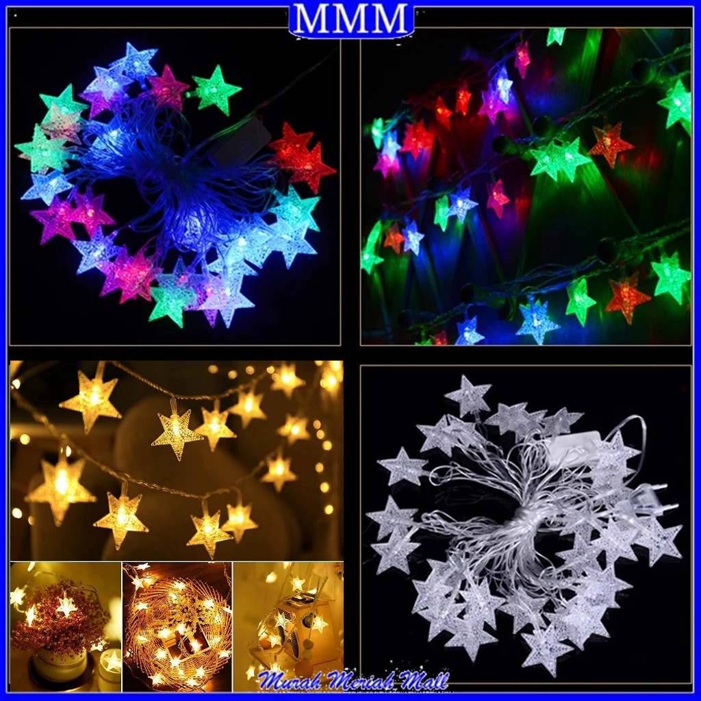 Jual MMM Lampu Tumblr Bentuk Bintang 8Meter 42 Led Warna Warni Lampu ...