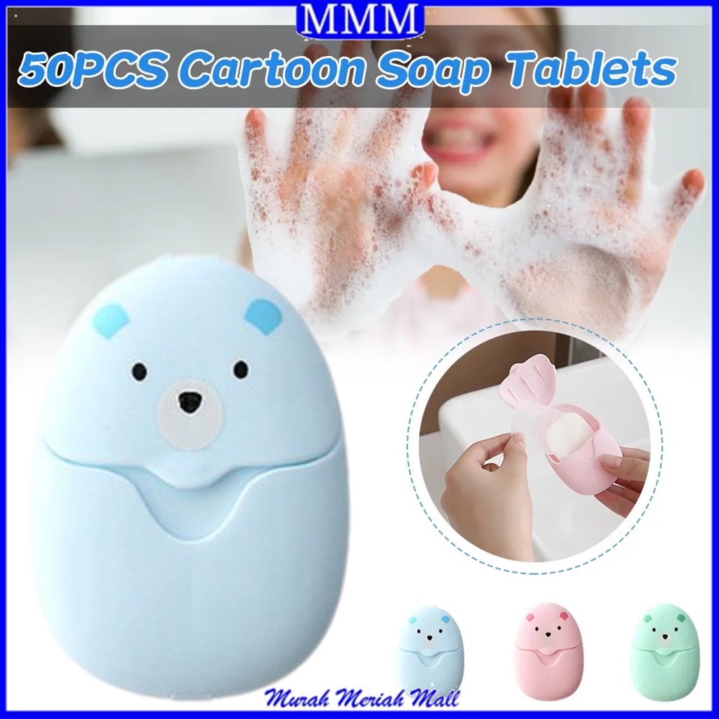 Jual MMM Sabun Kertas Mini Isi 50Pcs Motif Beruang Hand Soap Mini ...