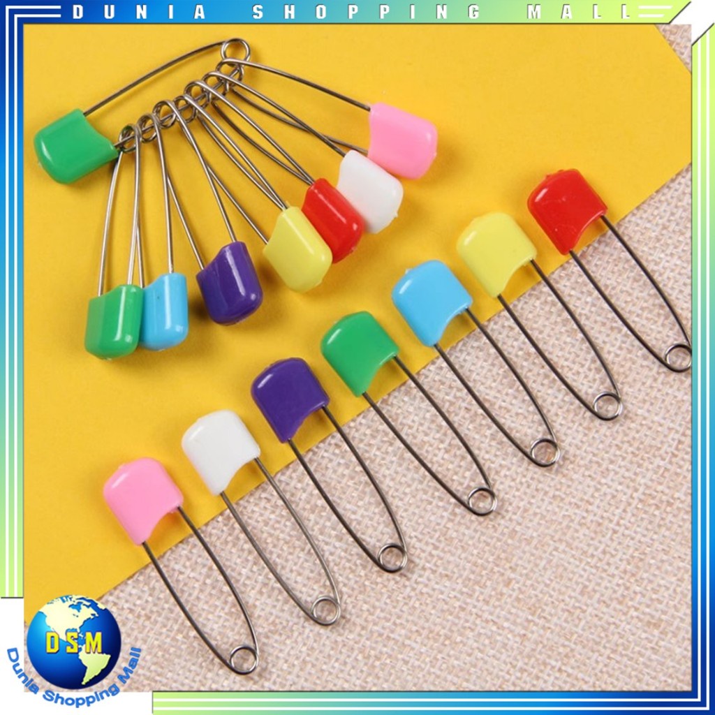 Jual DSM Peniti Popok Bayi Warna Warni Isi 5Pcs Baby Safety Pins Lucu ...