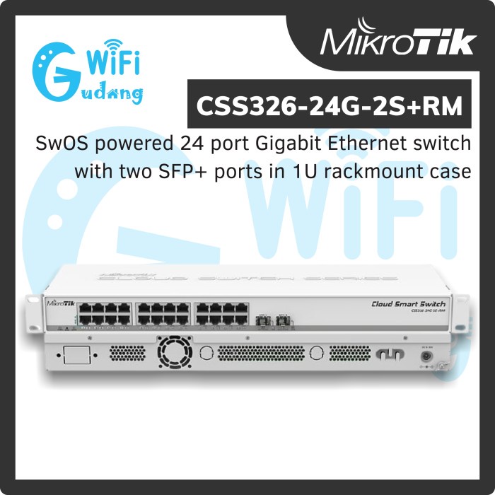 Jual MIKROTIK CSS326-24G-2S+RM 24 Port Gigabit CLOUD SMART SWITCH ...