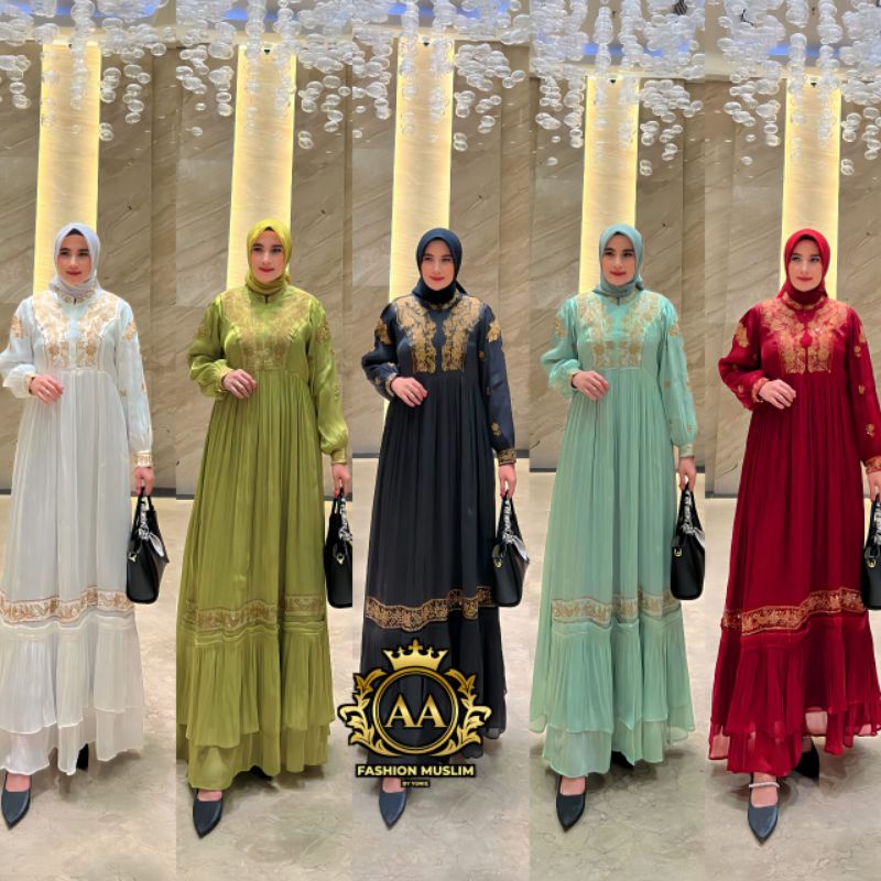 Jual GAMIS SHIMMER YUNNA EMBROIDERY SWAROSKI (TA) | Shopee Indonesia