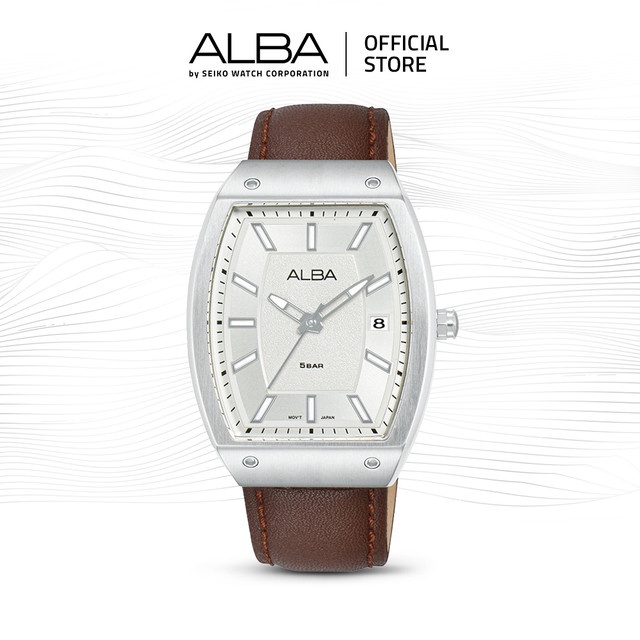 Jual Alba Jam Tangan Pria Tank AG8N23 / AG8N23X1 Quartz Silver White ...