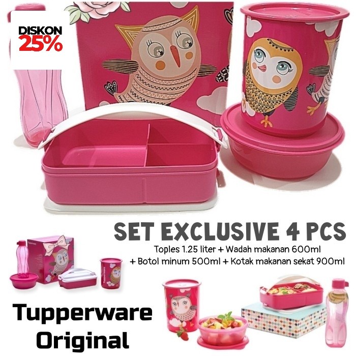 Jual Tupperware Original Set Lengkap Toples Bekal Makanan Botol Kotak ...