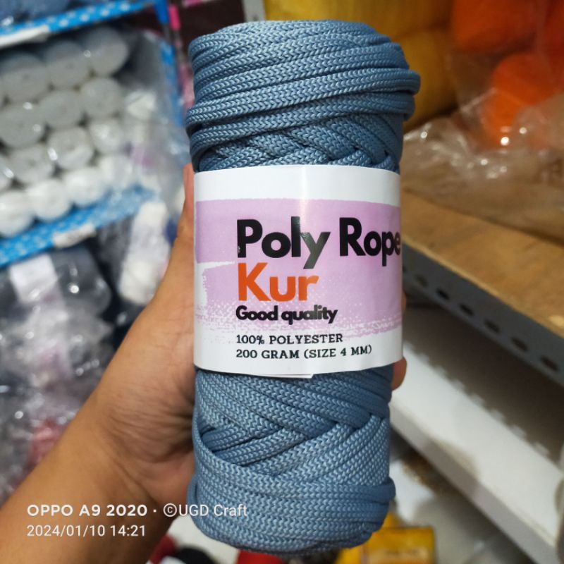 Jual Benang Rajut Poly Rope 4mm (200 gram) / Tali Kur 4mm | Shopee ...