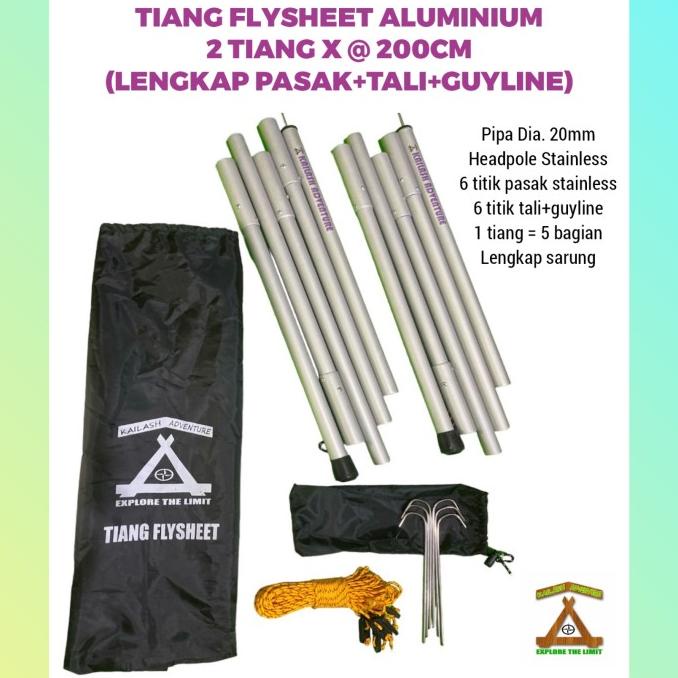 Jual Tiang/Frame Flysheet Aluminium (Paket lengkap) | Shopee Indonesia