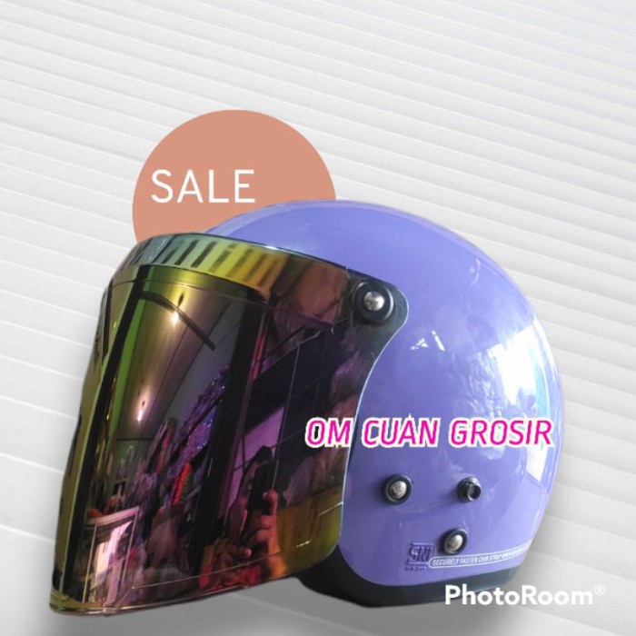 Jual Kaca Datar Model Venom (Flat) Mirip Snail Untuk Helm Bogo - Purple ...