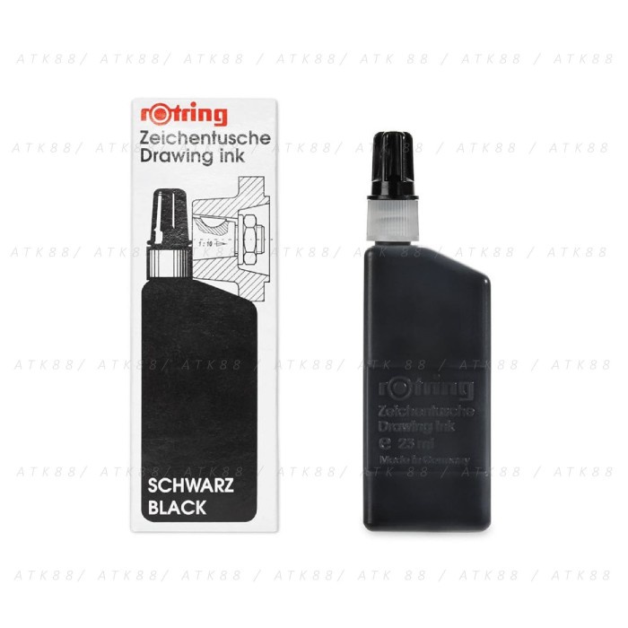 Jual ROTRING DRAWING INK / REFILL TINTA HITAM RAPIDO DAN ISOGRAPH ...