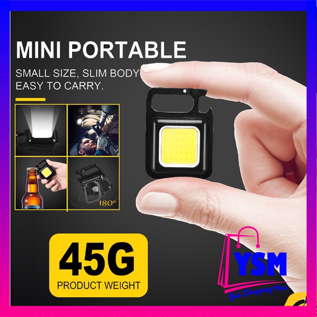 Jual YSM Lampu Senter Mini Super Terang Flashlight LED Portable Cas USB ...