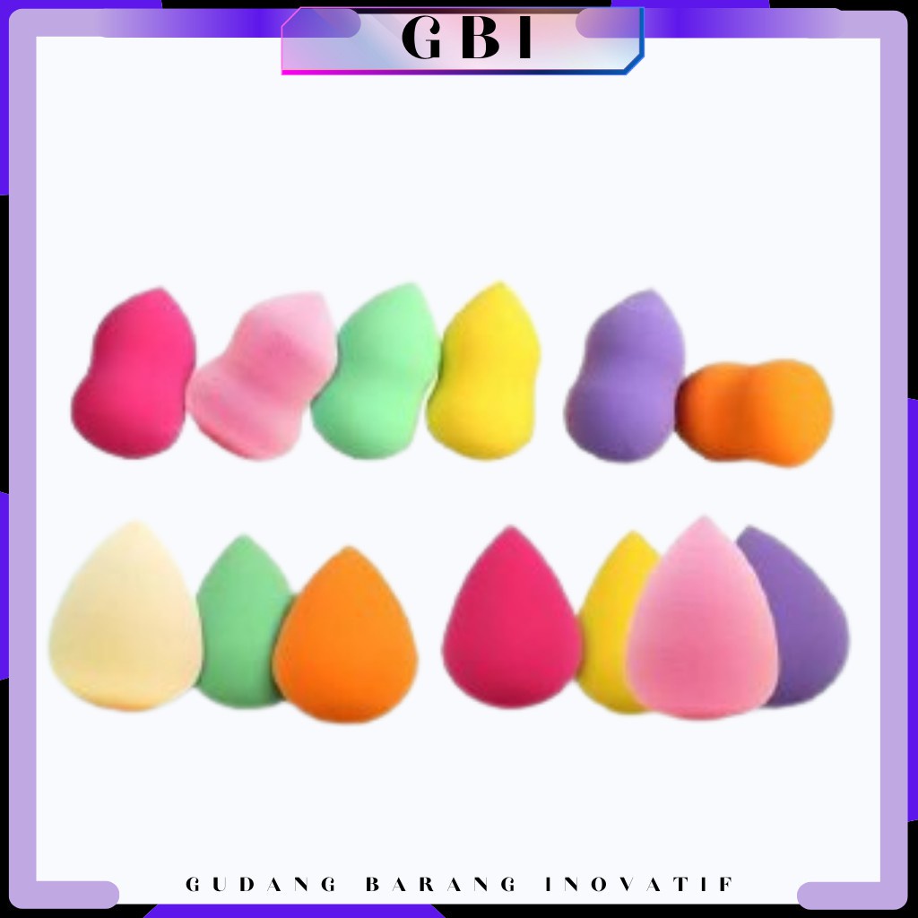 Jual GBI Beauty Sponge Blender Teardrop Spons Rias Wajah Yang Lembut ...