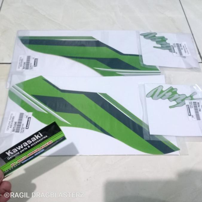 Jual striping stiker tangki set new ninja rr hijau 2015 original ...
