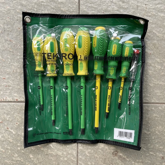 Jual Obeng Elektrik Listrik Set 7 Pcs Tekiro Electro Screwdriver 7 Pcs ...