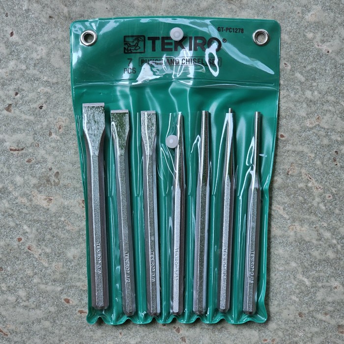 Jual Punch And Chisel Set 7 pcs Tekiro Pahat Beton Set Tekiro 7 PCS ...