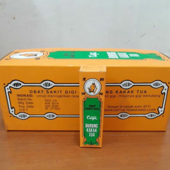 Jual OBAT SAKIT GIGI KAKAK CAP BURUNG KAKAK TUA - BOX (2 LUSIN ...