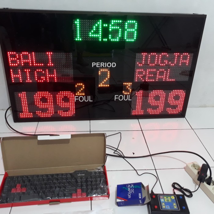 Jual Fines Papan Skor Futsal Basket Scoreboard Scoring Board Timer ...