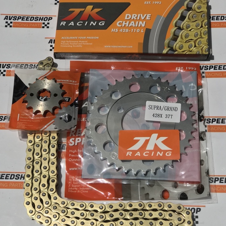 Jual GEAR GIR SET TK 428 SUPRA X 100 / GRAND / ASTREA / FIT LAMA / WIN / LEGENDA & RANTAI TK 428 ...