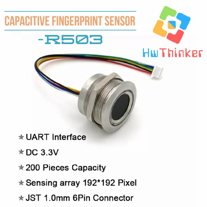 Jual Sensor Sidik Jari Kapasitif Fingerprint Finger print R503 ...