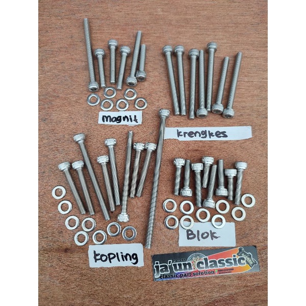 Jual Baut L full mesin grand c70 legenda supra fit prima / baut L mesin c series bebek baut L ...