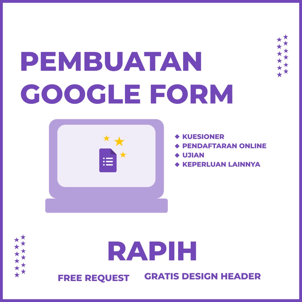 Jual JASA PEMBUATAN FORM KUESIONER, PENDAFTARAN, UJIAN, DAN KEPERLUAN LAINNYA | Shopee Indonesia