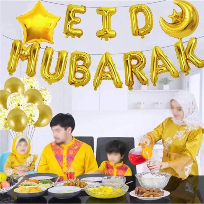 Jual BALON BANNER EID MUBARAK RAMADHAN KAREEM DEKORASI RAMADHAN MUBARAK ...