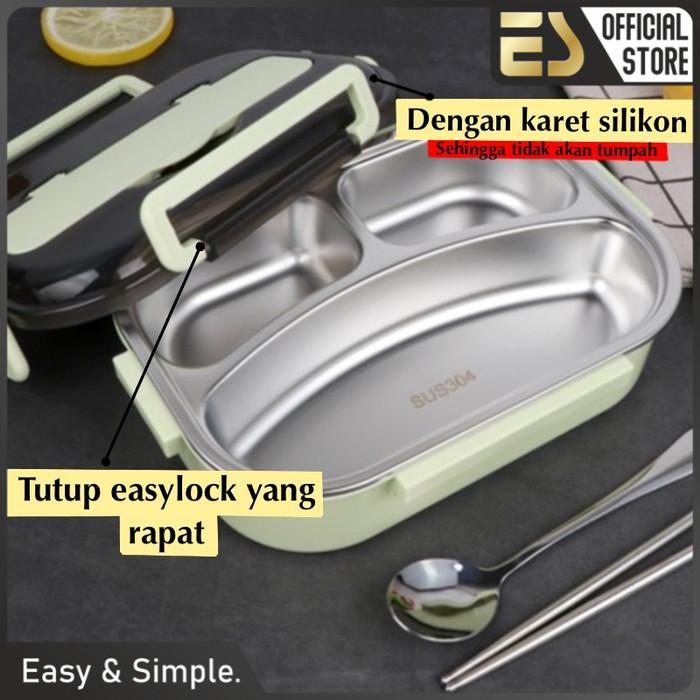 Jual ES KOTAK TEMPAT MAKAN SIANG STAINLESS DEWASA ANAK LUNCH BOX ...