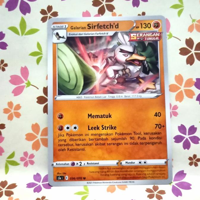 Jual galarian sirfetch'd C s5a | 036/070 pokemon tcg indonesia set 8 | Shopee Indonesia