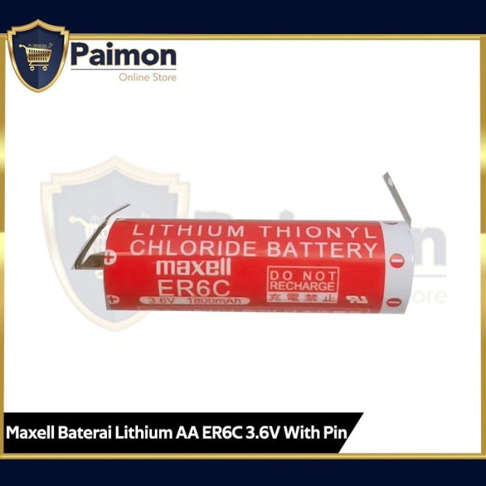 Jual Maxell Baterai Lithium AA ER6C 3.6V With Pin | Shopee Indonesia