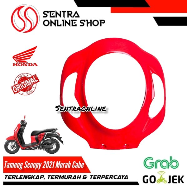 Jual Cover Fr Top Tameng Depan Scoopy All New 2021 Merah Cabe Original ...