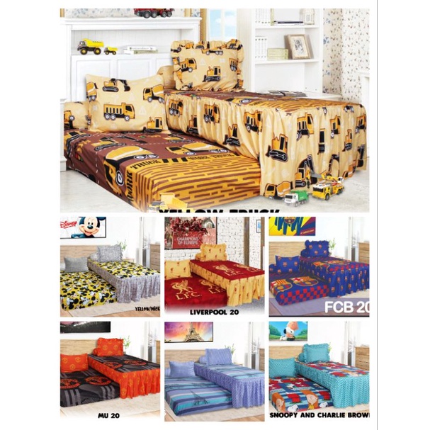 Jual SPREI SORONG 2in1 CALIFORNIA YELLOW TRUCK, MICKEY YELLOW, PARIS ...