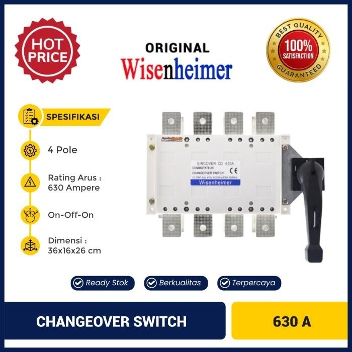 Jual CHANGE OVER SWITCH 4 POLE 630A WISENHEIMER - COS SAKLAR MANUAL ...
