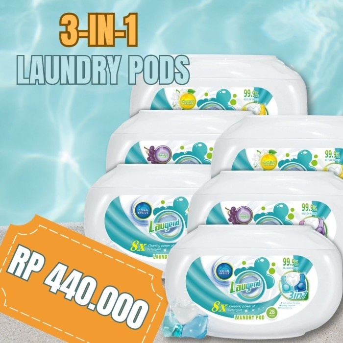 Jual Minluch [Laugend] 3In1 Laundry Pods 6 Box Deterjen Kapsul 3In1 ...